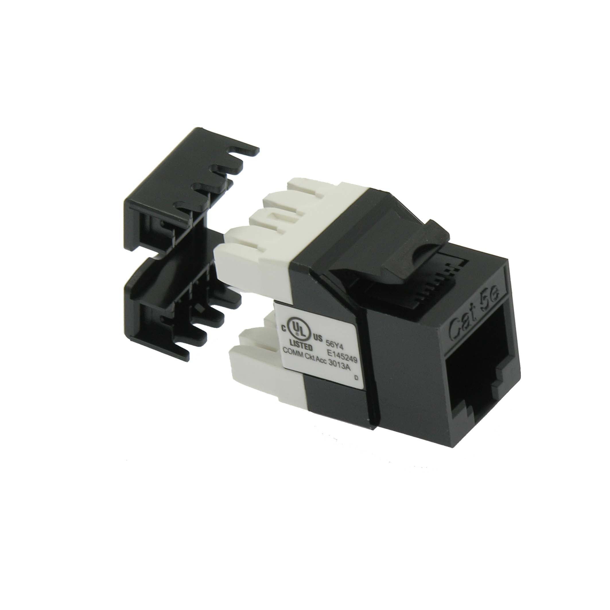 Cat.5E RJ45 110 Type 180° Keystone Jack Black | Cablemax